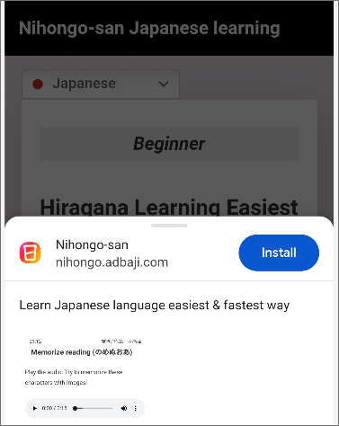 Download app | Nihongo-san Japanese learning